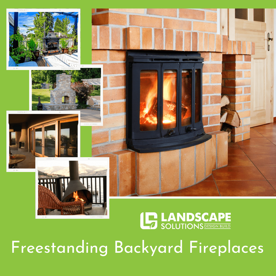 Freestanding Backyard Fireplace | Landscape Design & Build | Nashville TN